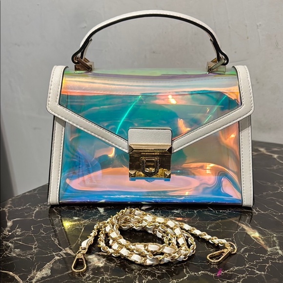 Aldo | Bags | Aldo Mini Bag With Transparent Design And Iridescent ...